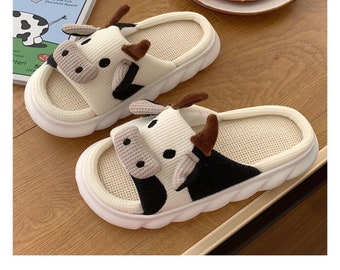 Cozy Cow Slippers - Etsy
