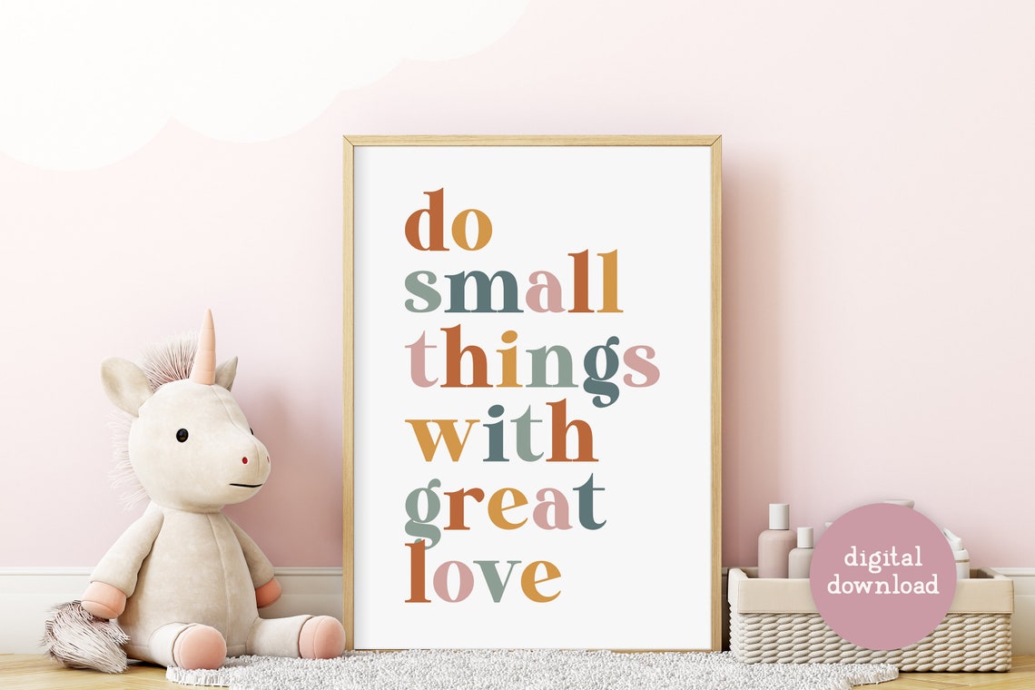 Do Small Things With Great Love, Wall Decor, Quote Printable Art ...