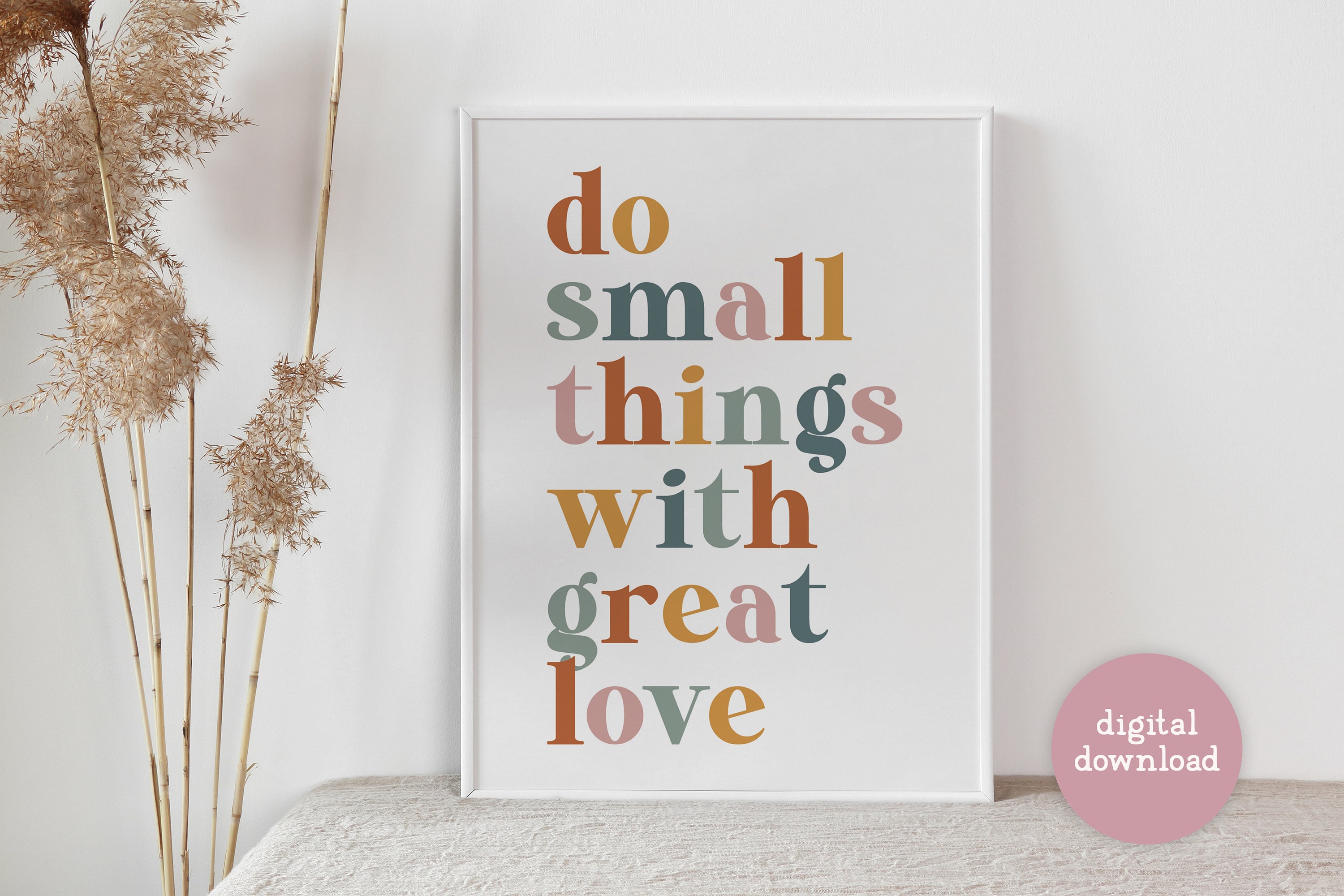 Do Small Things With Great Love, Wall Decor, Quote Printable Art ...