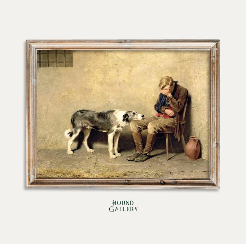 Briton Riviere Fidelity Master and Dog in Prison (1869) Poster - Etsy