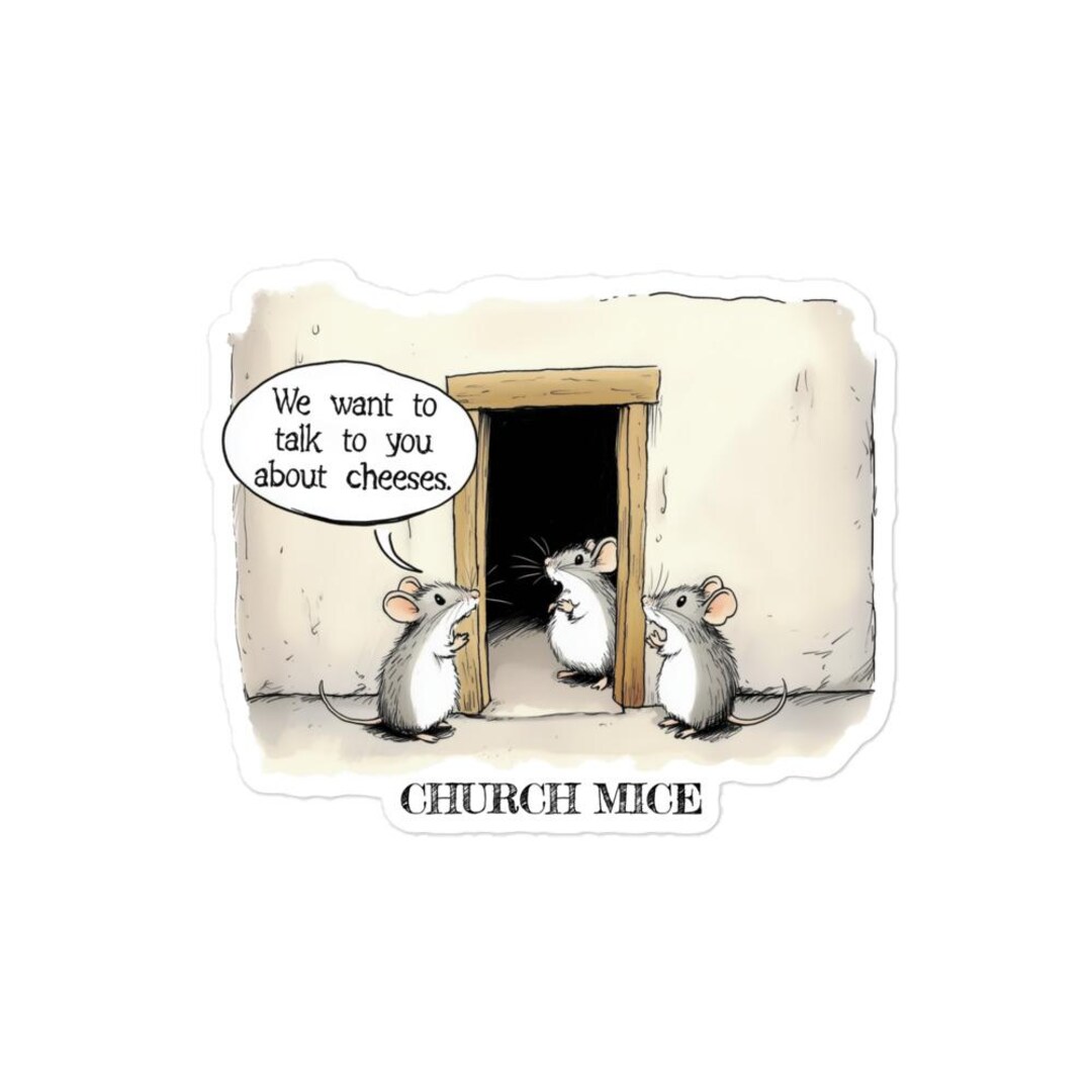 Funny Church Mice Joke Divine Parody of Missionaries Bubble-free ...