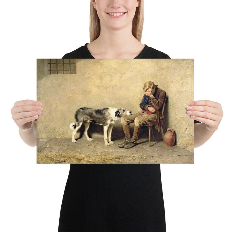 Briton Riviere Fidelity Master and Dog in Prison (1869) Poster - Etsy