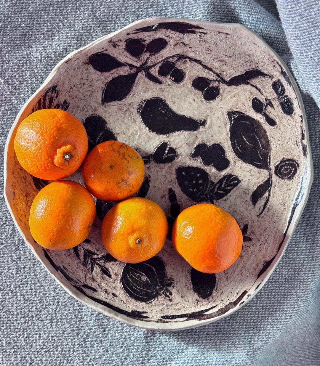 Handmade Ceramic Fruit Plate: Shiraz Decor, Minimalist Gift - Etsy
