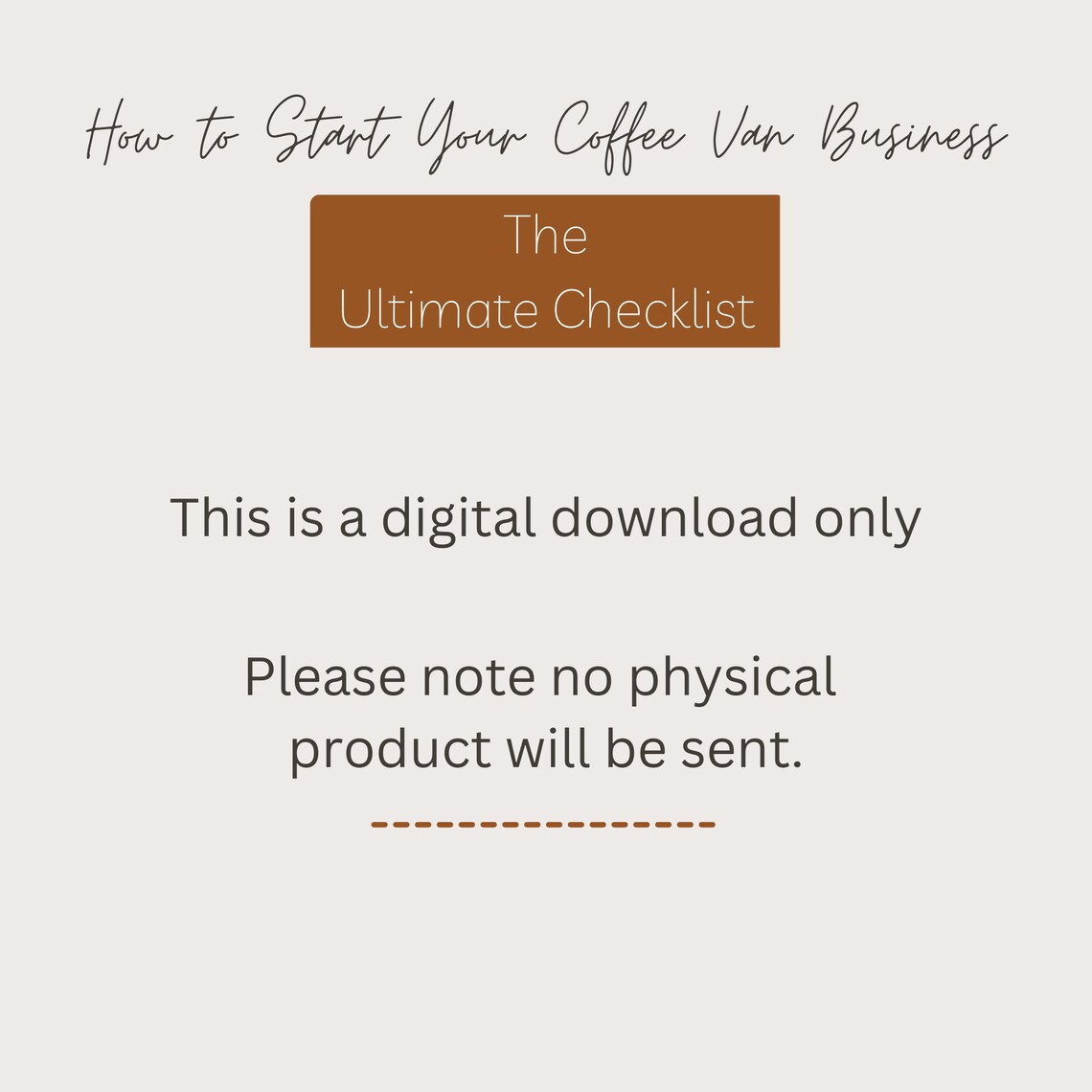 Mobile Coffee Van Checklist | Small Business Business Planning ...