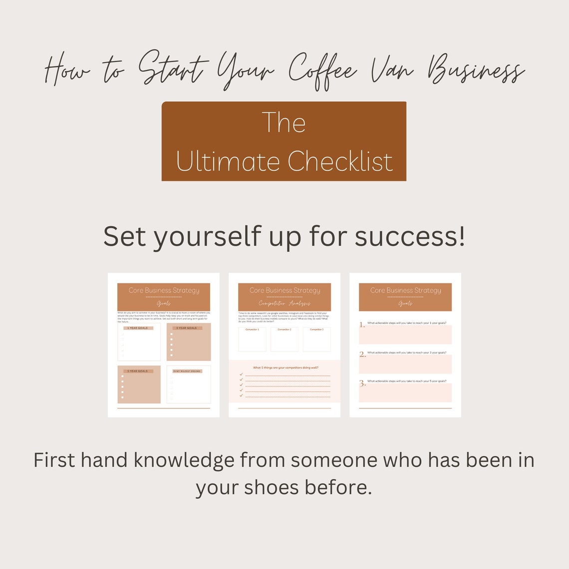 Mobile Coffee Van Checklist | Small Business Business Planning ...