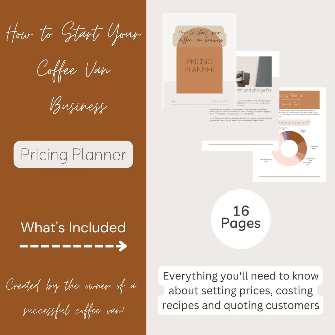 Mobile Coffee Van Pricing Planner | Small Business Pricing Planner ...