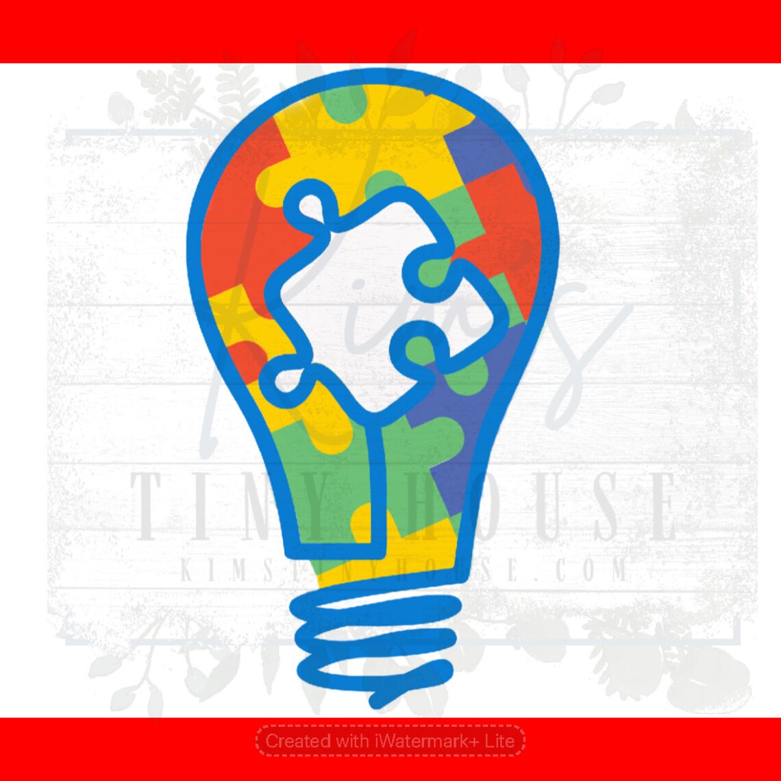 Autism Light Bulb With Puzzle Pieces - Etsy