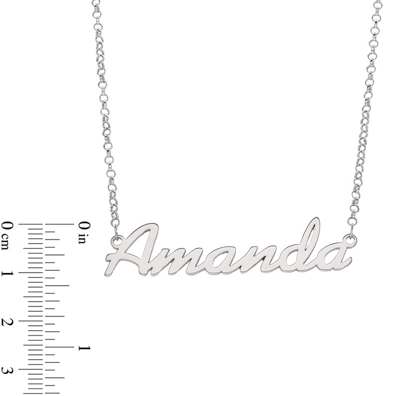Large Script Name Necklace in Stainless Steel - Etsy