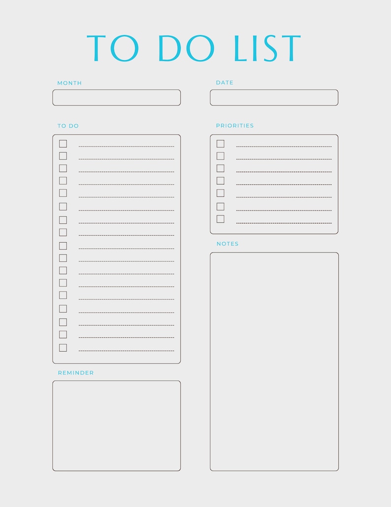 To Do List, Budget Planner, Goal Tracker, Self Help to Do List - Etsy