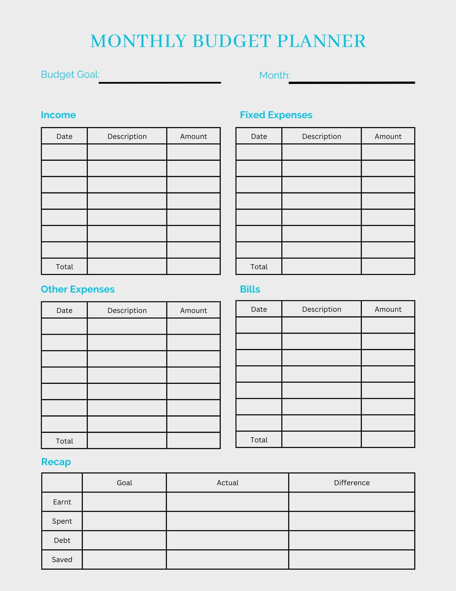 To Do List, Budget Planner, Goal Tracker, Self Help to Do List - Etsy