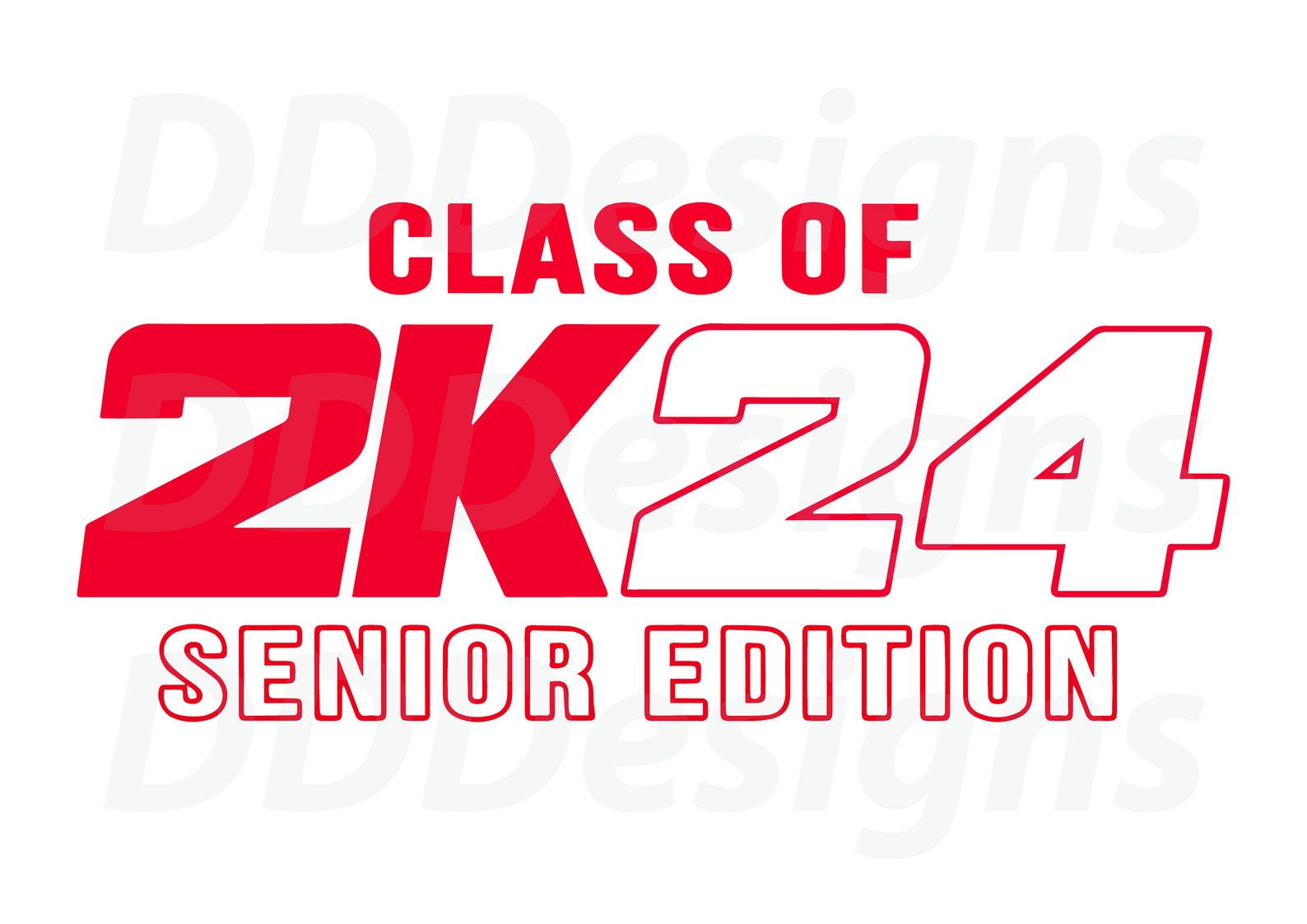Class of 2K24 Senior Edition T-shirt Design - Etsy