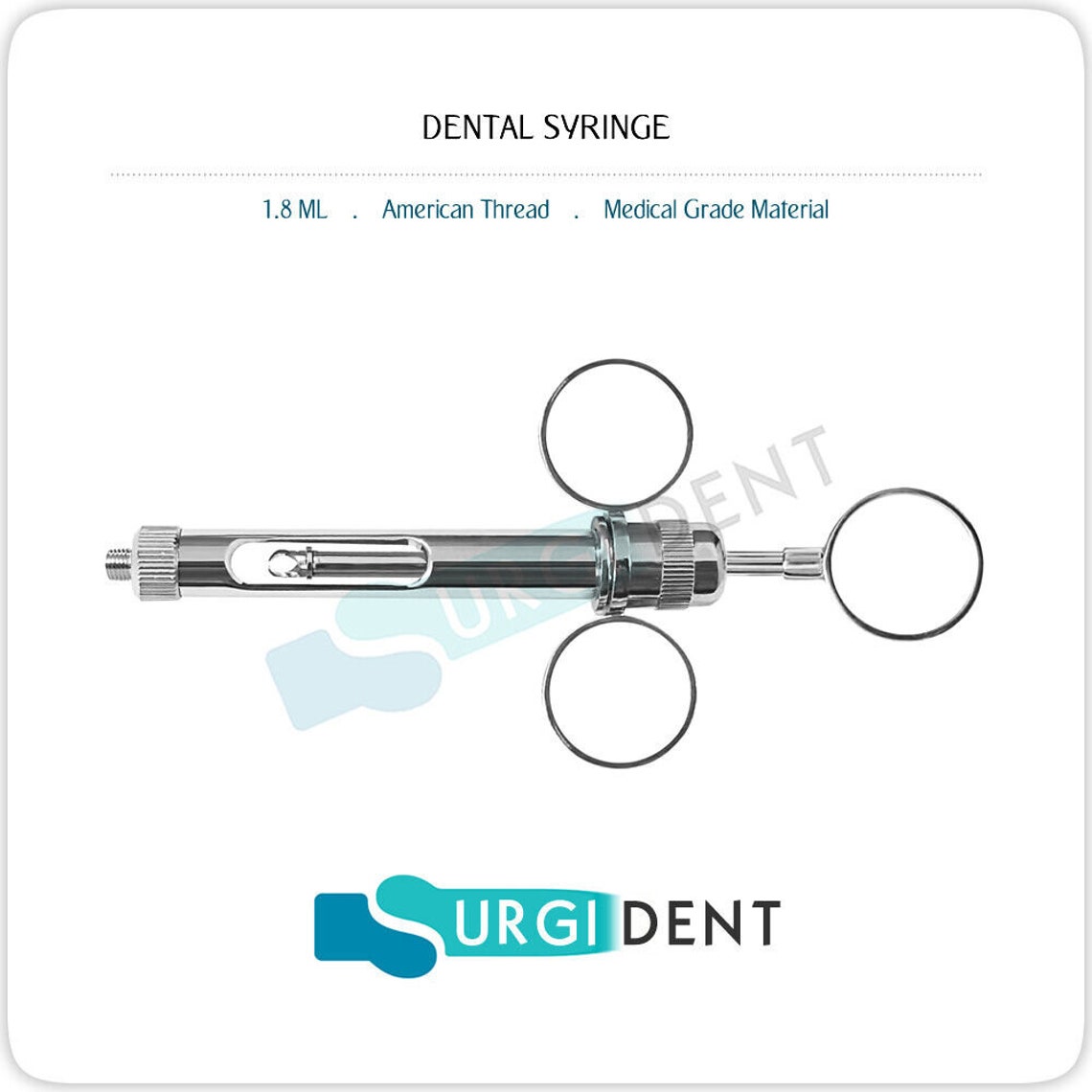 Aspirated Syringes, 1.8ml Dental Anesthetic Instruments *set of 5* New ...