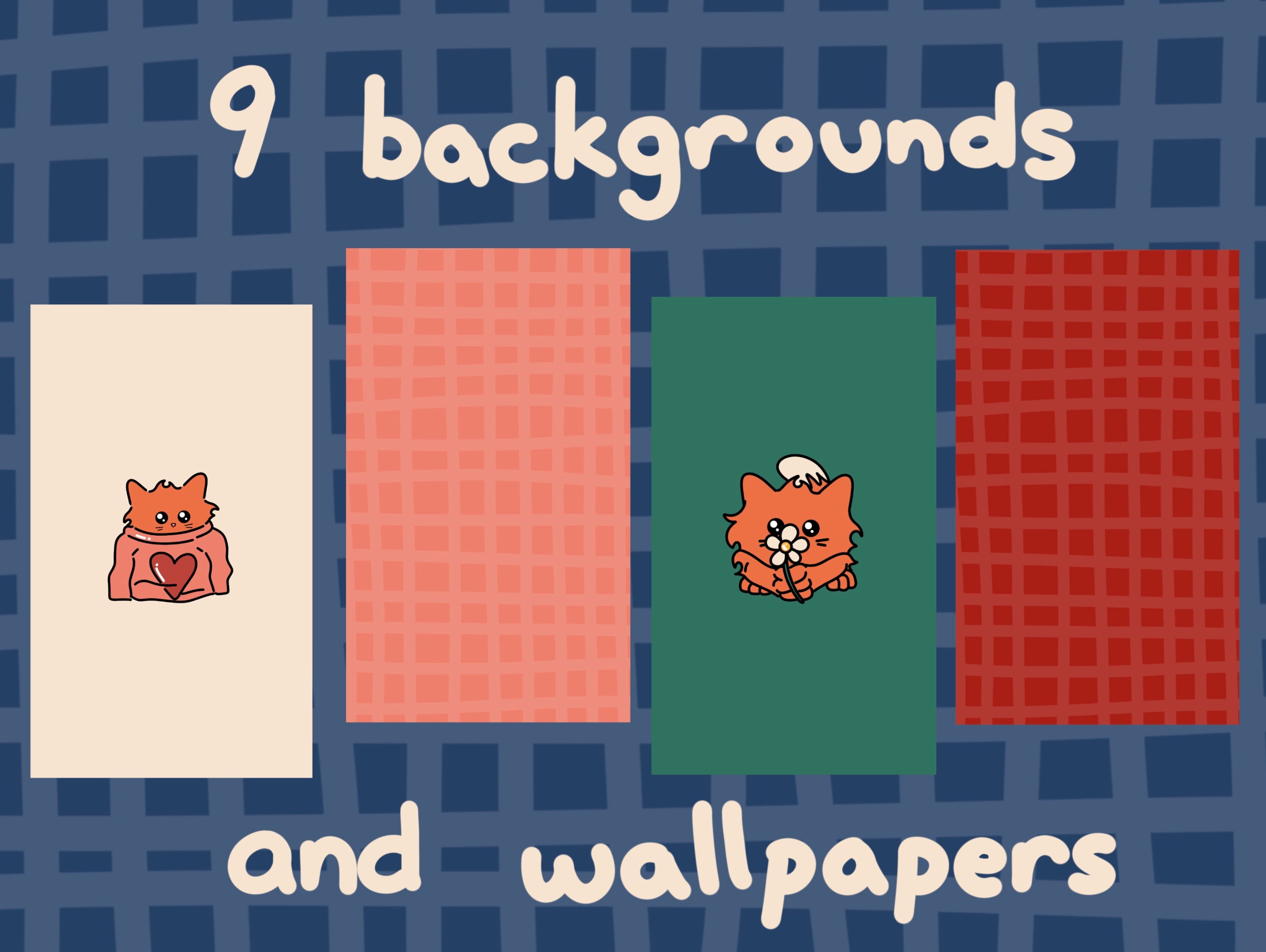 Hand Drawn Cat App Icons, Cute Digital App Download, App Icons, Widgets ...