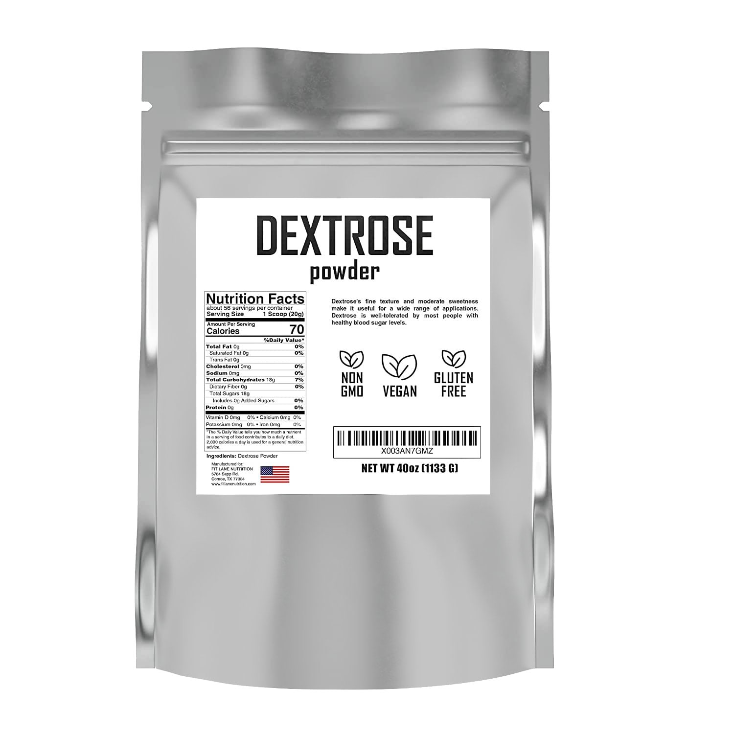 Bulk Dextrose Powder, Pure Source of Glucose and Carbohydrates, Food ...