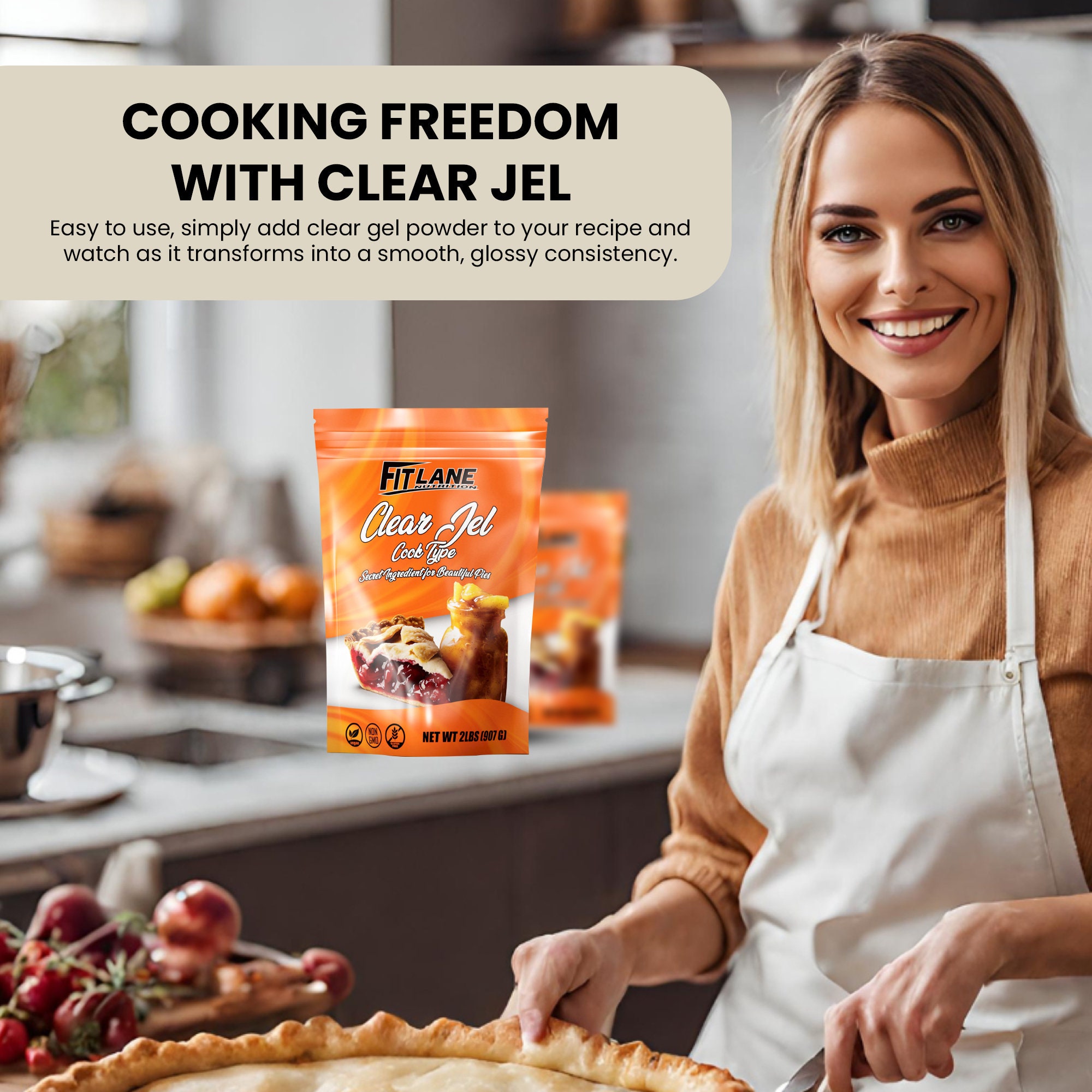 Clear Jel Cook Type Powder for Canning, Cooking and Pie Filling. 2 LB ...