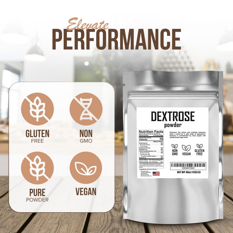 Bulk Dextrose Powder, Pure Source of Glucose and Carbohydrates, Food ...