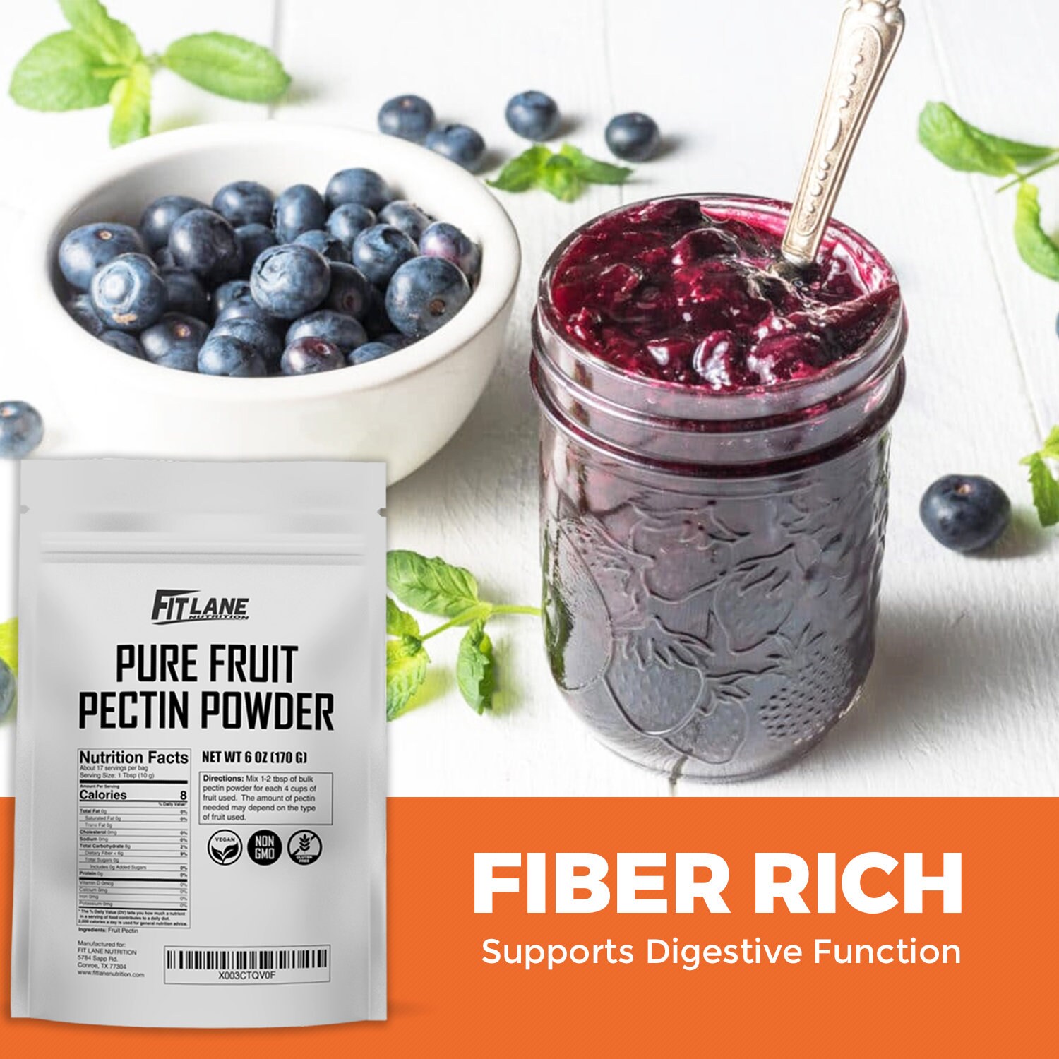 Pure Fruit Pectin Powder. No Sugar or Extra Additives. Natural, Vegan ...