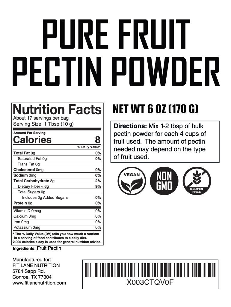 Pure Fruit Pectin Powder. No Sugar or Extra Additives. Natural, Vegan ...