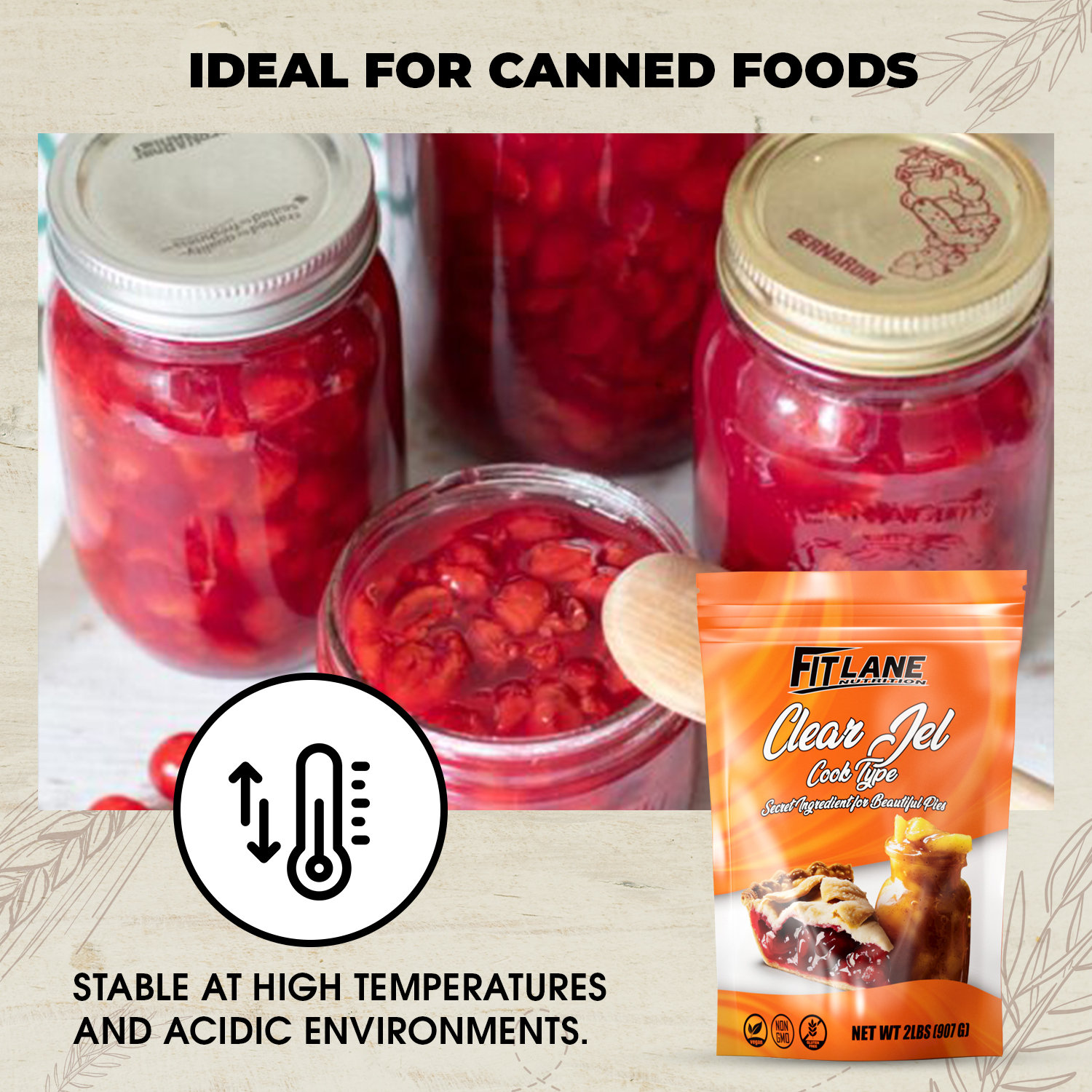 Clear Jel Cook Type Powder for Canning, Cooking and Pie Filling. 2 LB ...