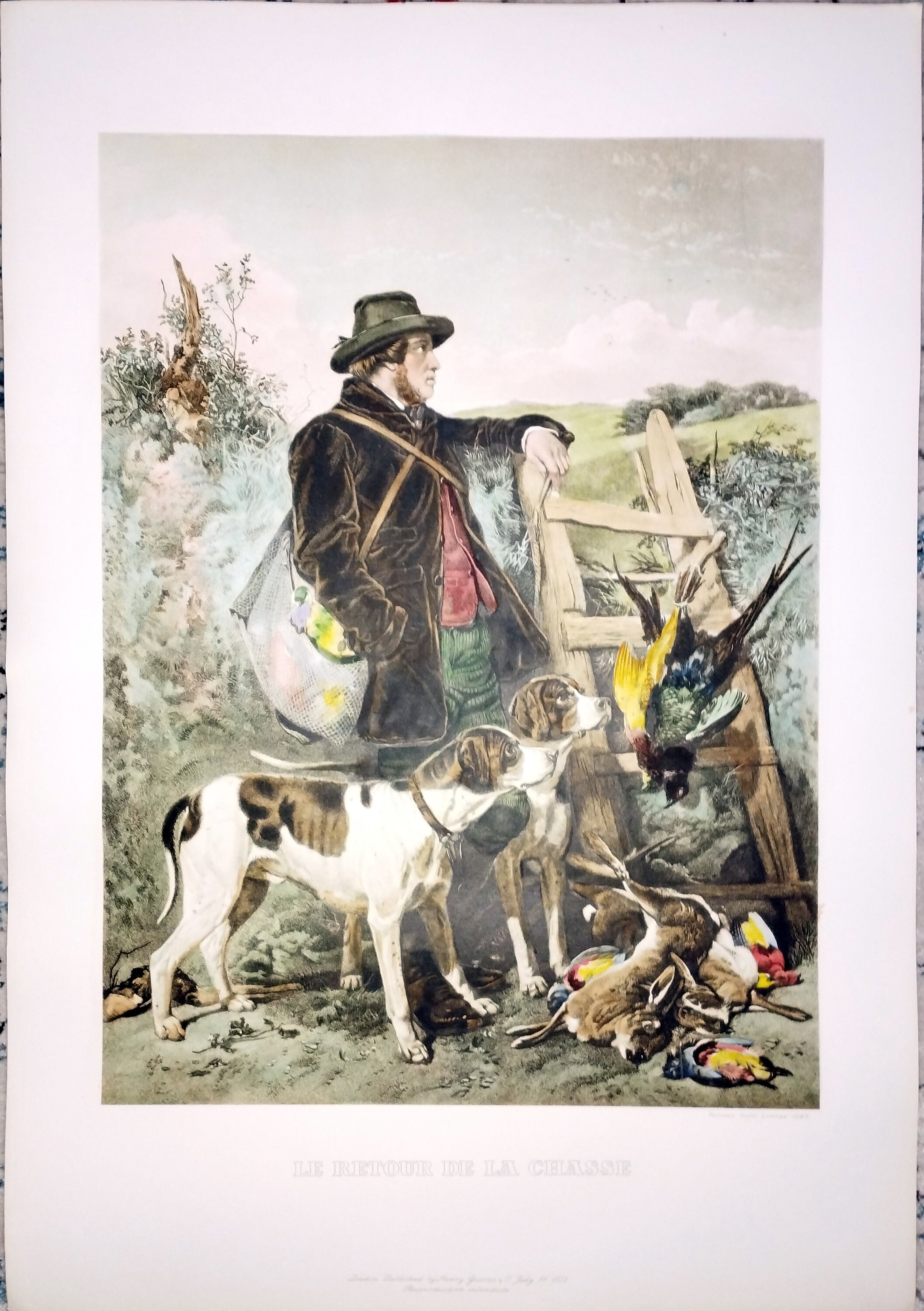 Thomas Goff Lupton Lithograph – 1858 Hand-colored Hunting Scene - Etsy