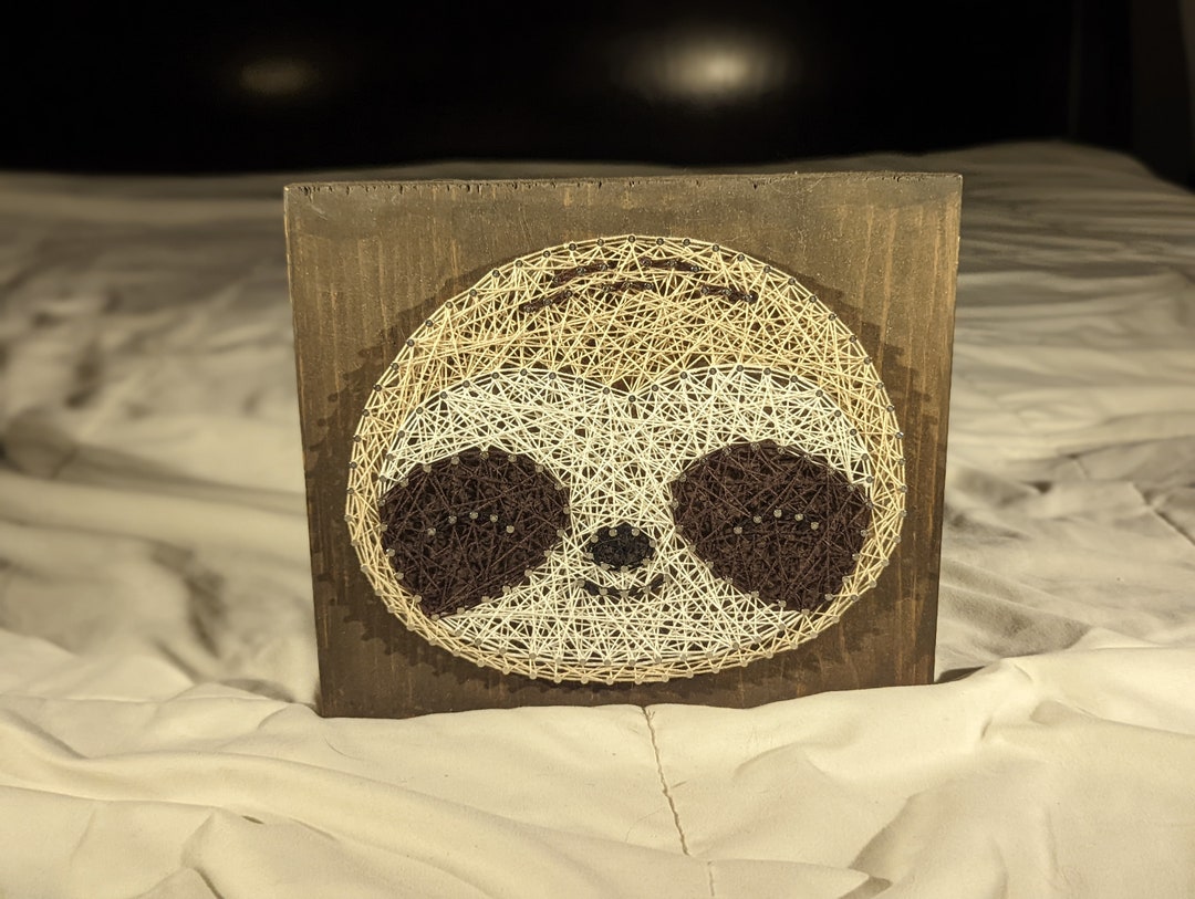 Sloth String Art. Small Artwork for Children. Fun Unique Style of Art ...
