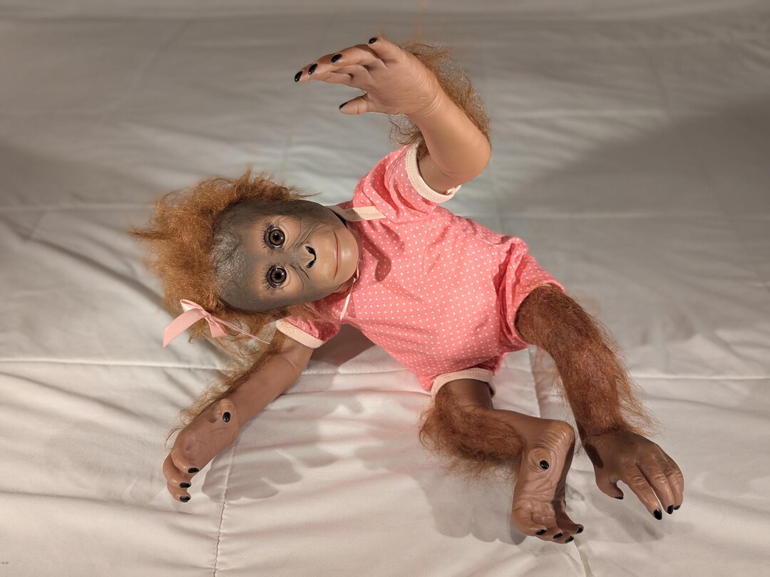 Annabelles Hugs Lifelike Poseable Monkey Doll by Ashton-drake Galleries ...
