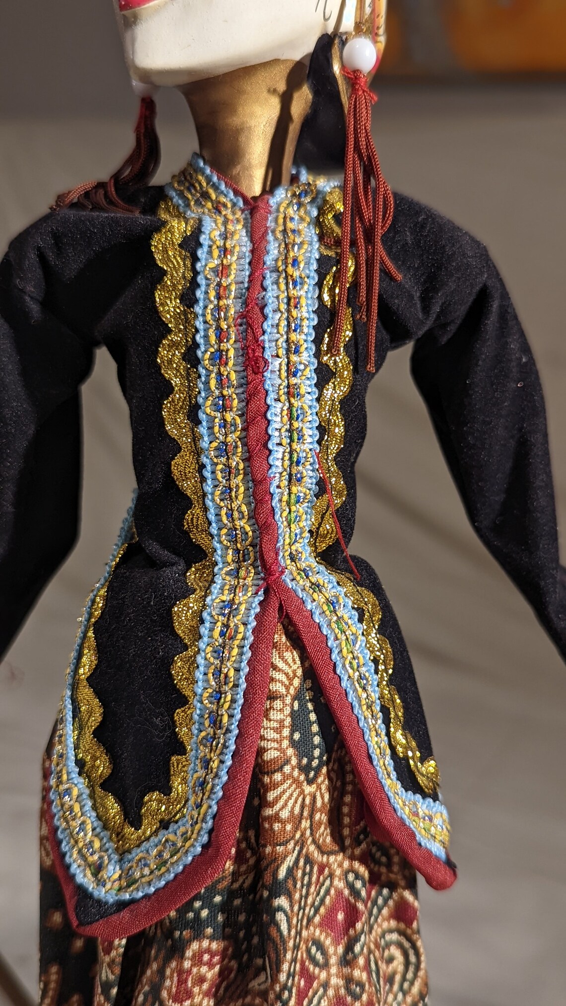 Handmade Wayang Golek Wooden Stick Puppets From Java Indonesia Set of 2 ...