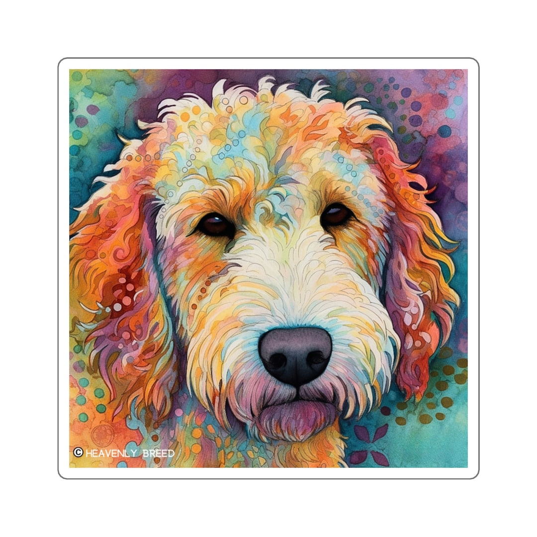 Goldendoodle Sticker, Golden Doodle, Sticker Gift, Animal Nursery ...