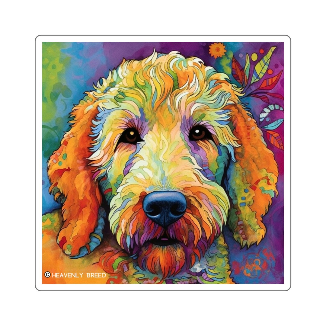 Goldendoodle Sticker, Golden Doodle, Sticker Gift, Animal Nursery ...