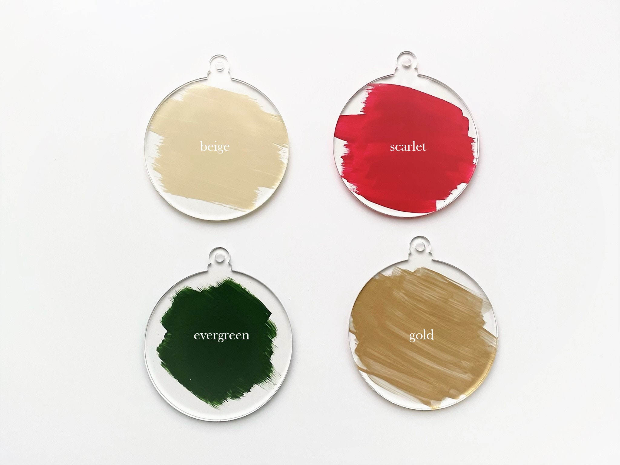 Painted Acrylic Ornament, Personalized Hand Lettered Ornament, Silk ...