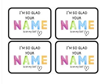 I Am so Glad Your Name is on My Class List - Etsy UK