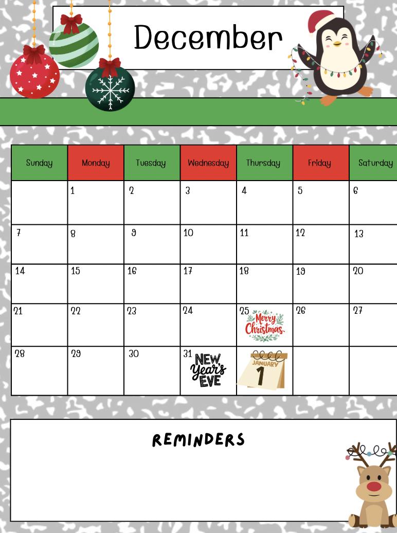 Editable Teacher Newsletter & Calendar Template | Canva | Monthly ...