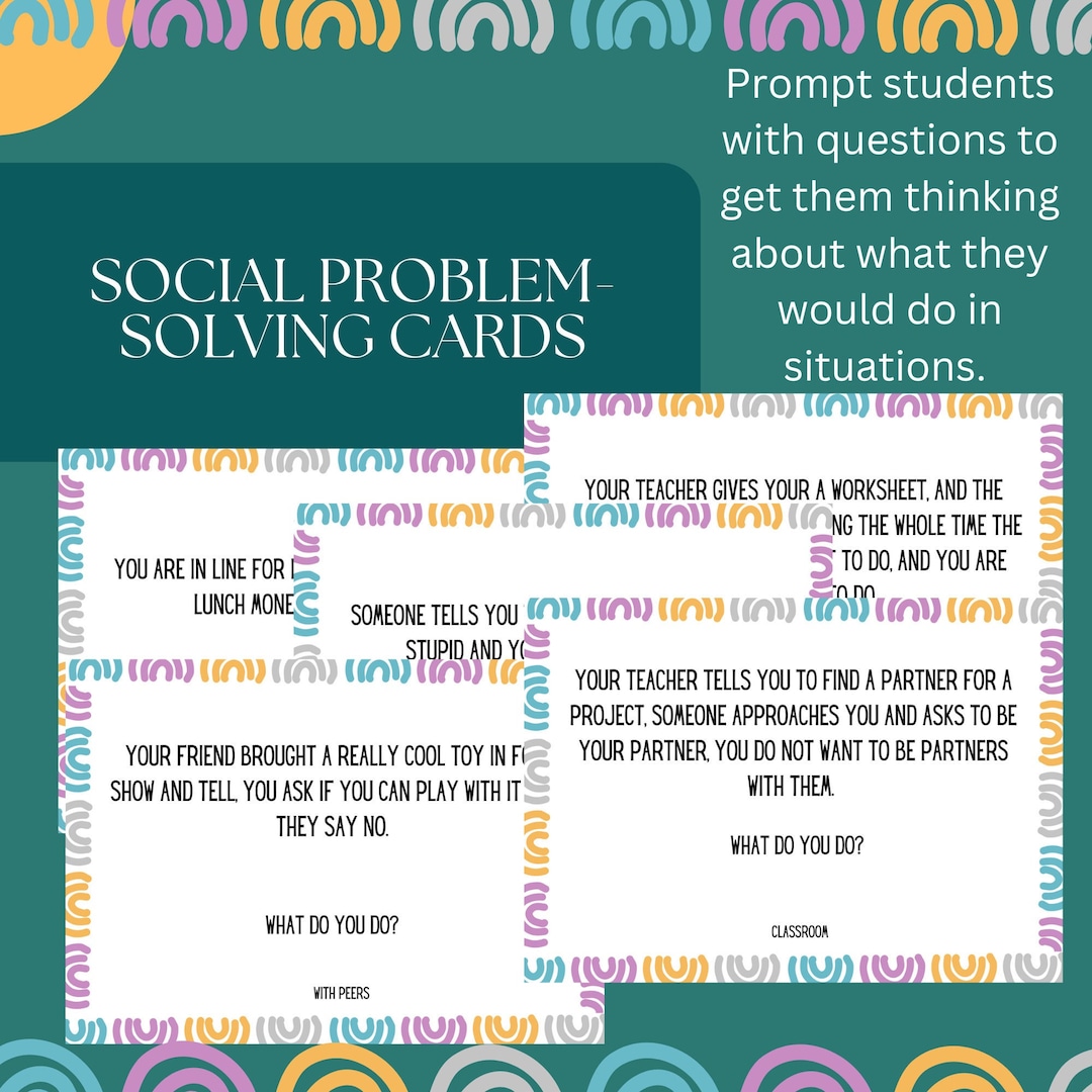 Social Problem-solving Cards - Etsy