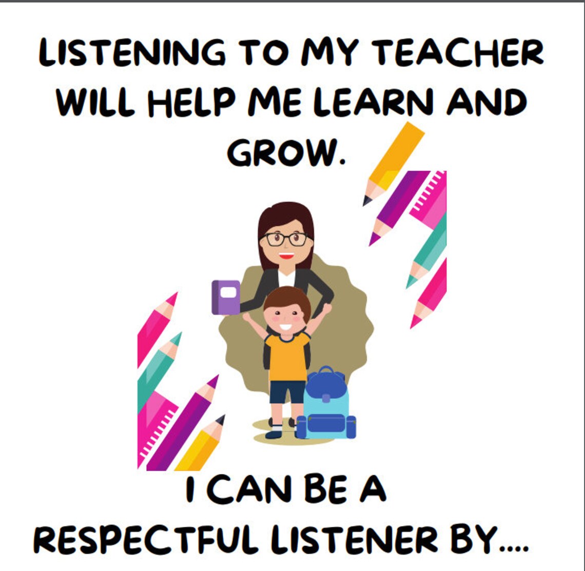 Whole Body Listening - Social Story - Etsy