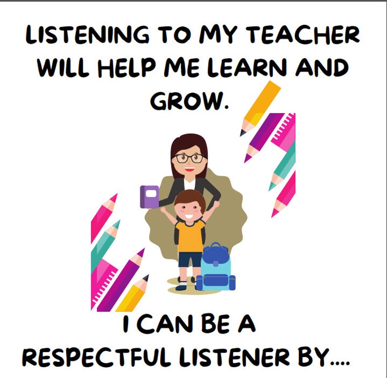 Whole Body Listening - Social Story - Etsy