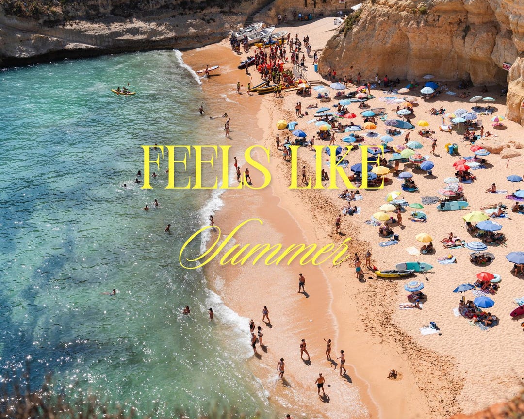 Travel Postcard, Portugal Summer Photo Print, Mediterranean Coast ...