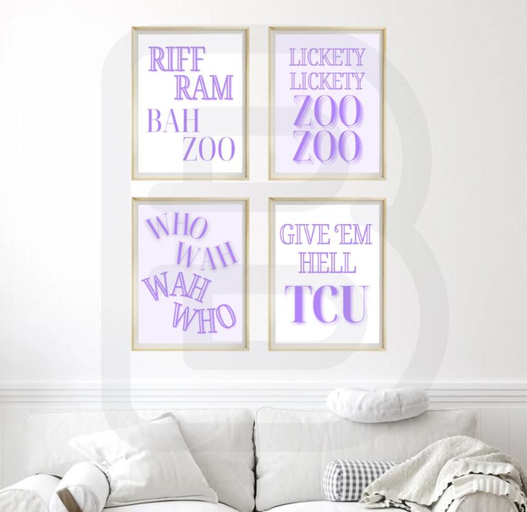 TCU Chant Digital Wall Art – Printable College Spirit Decor | PNG ...