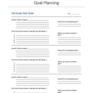 Professional -simplified Goal Setting System, Goal Planning, Focus ...