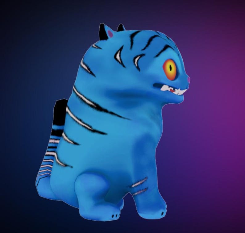 Derpy Tiger 3d Vtuber Model - Ready to Use - Multiple Colors - VRM ...