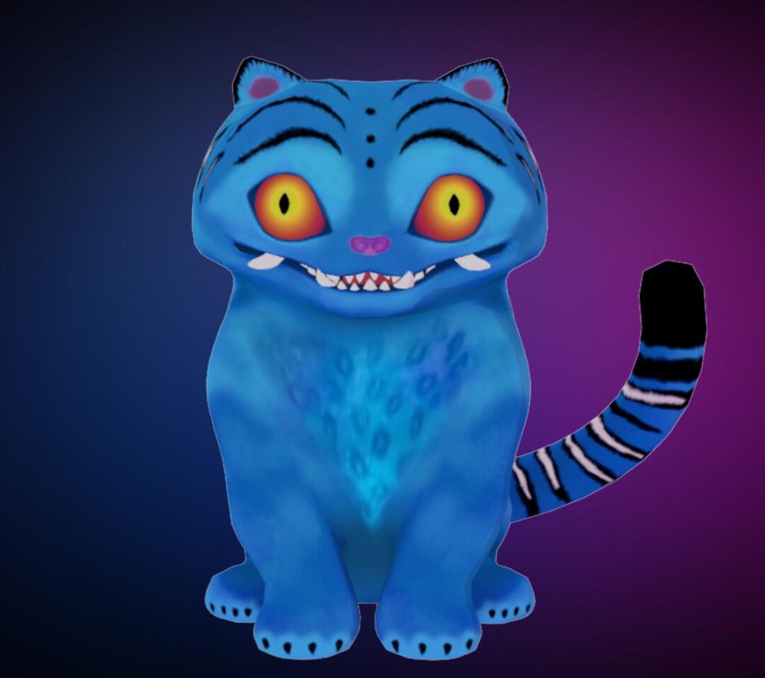 Derpy Tiger 3d Vtuber Model - Ready to Use - Multiple Colors - VRM ...