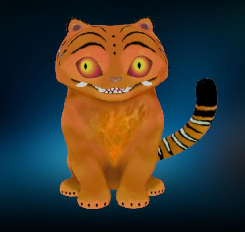 Derpy Tiger 3d Vtuber Model - Ready to Use - Multiple Colors - VRM ...