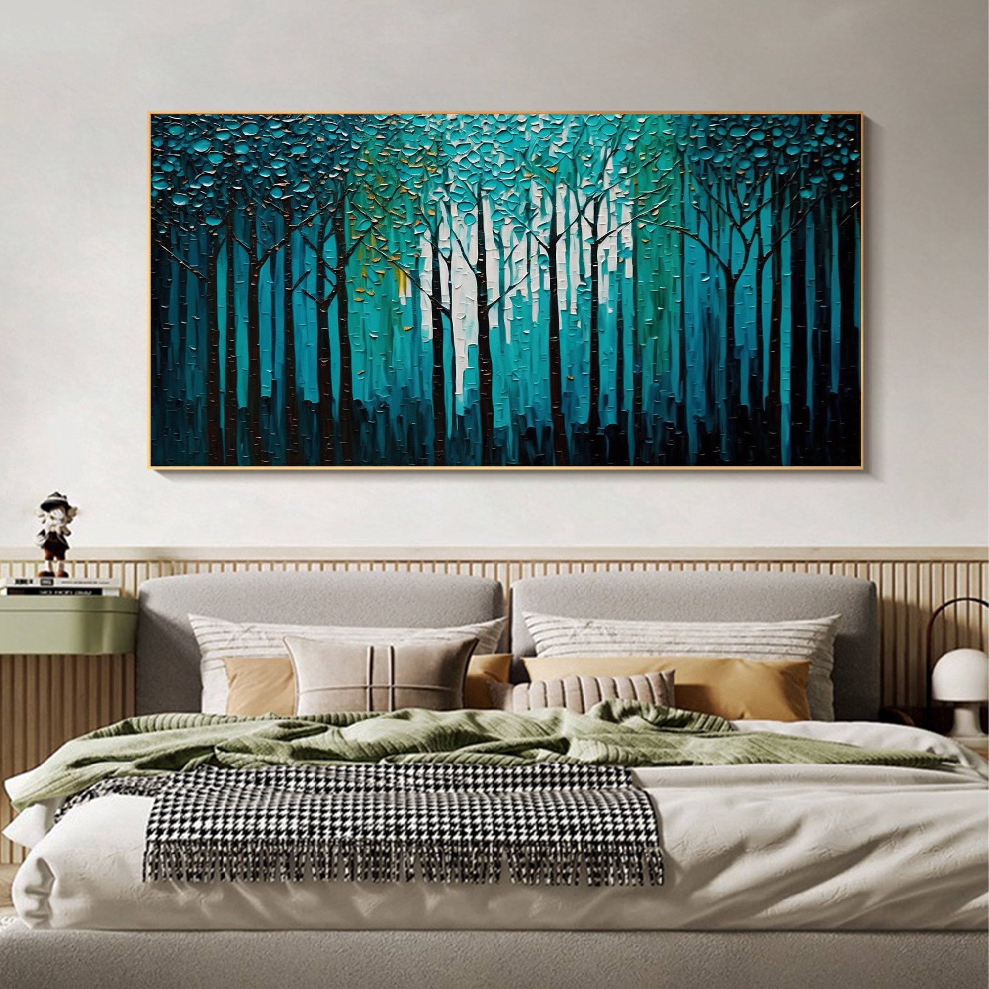Abstract Forest Landscape Oil Painting on Canvas Large - Etsy
