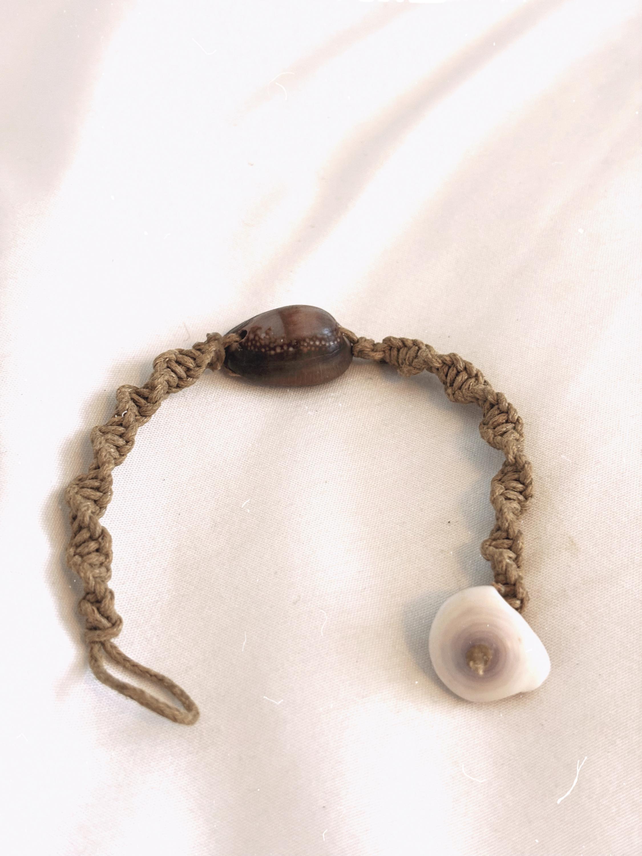 Macrame Cowry Shell Bracelet - Etsy
