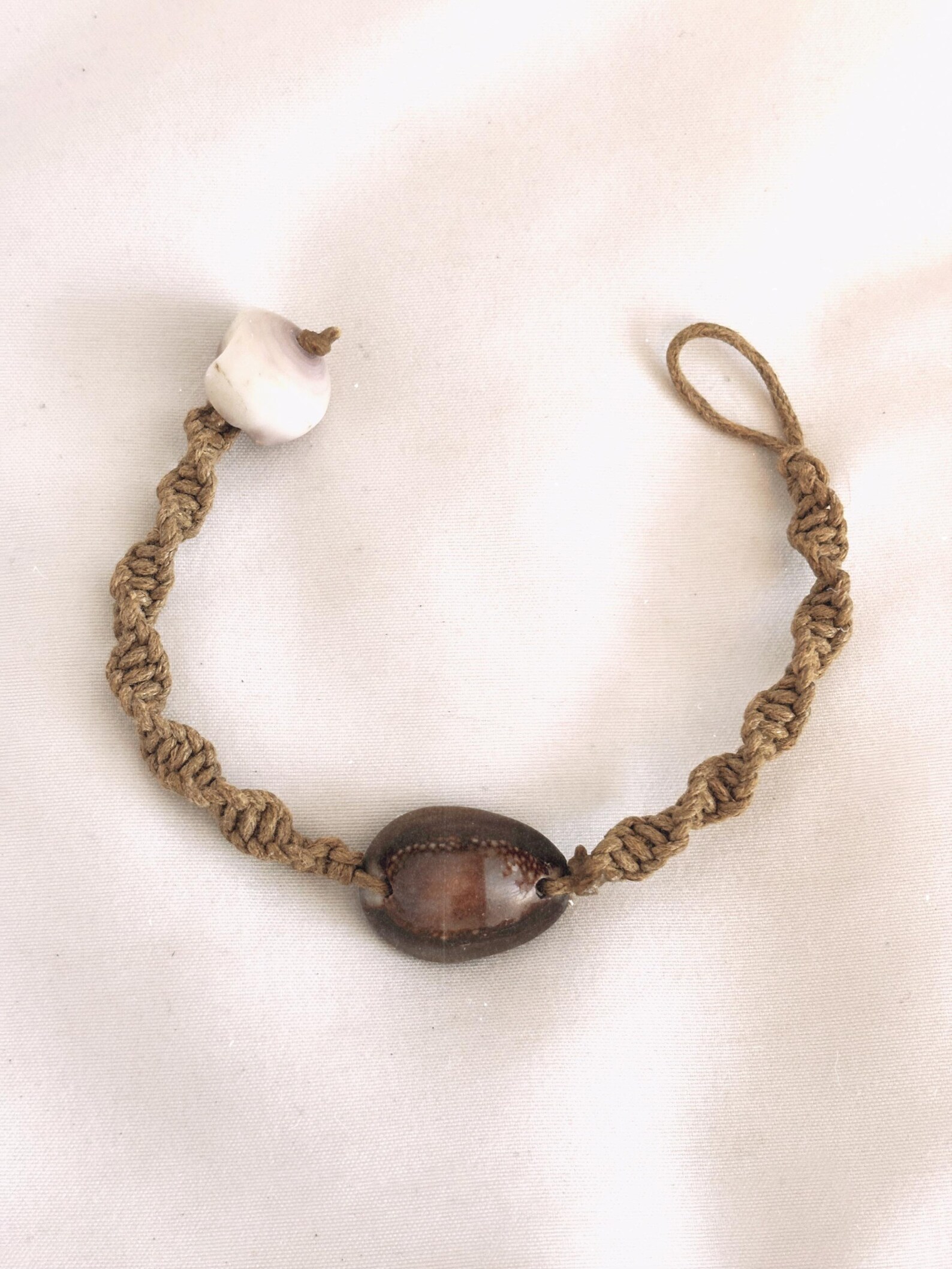 Macrame Cowry Shell Bracelet - Etsy