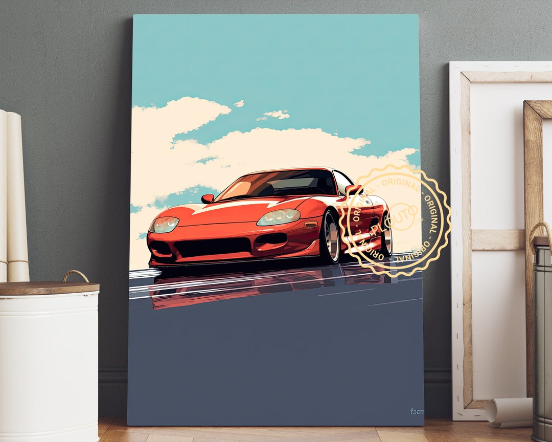 Mazda RX-7 Poster Canvas Mazda RX-7 Canvas Wall Art Mazda - Etsy