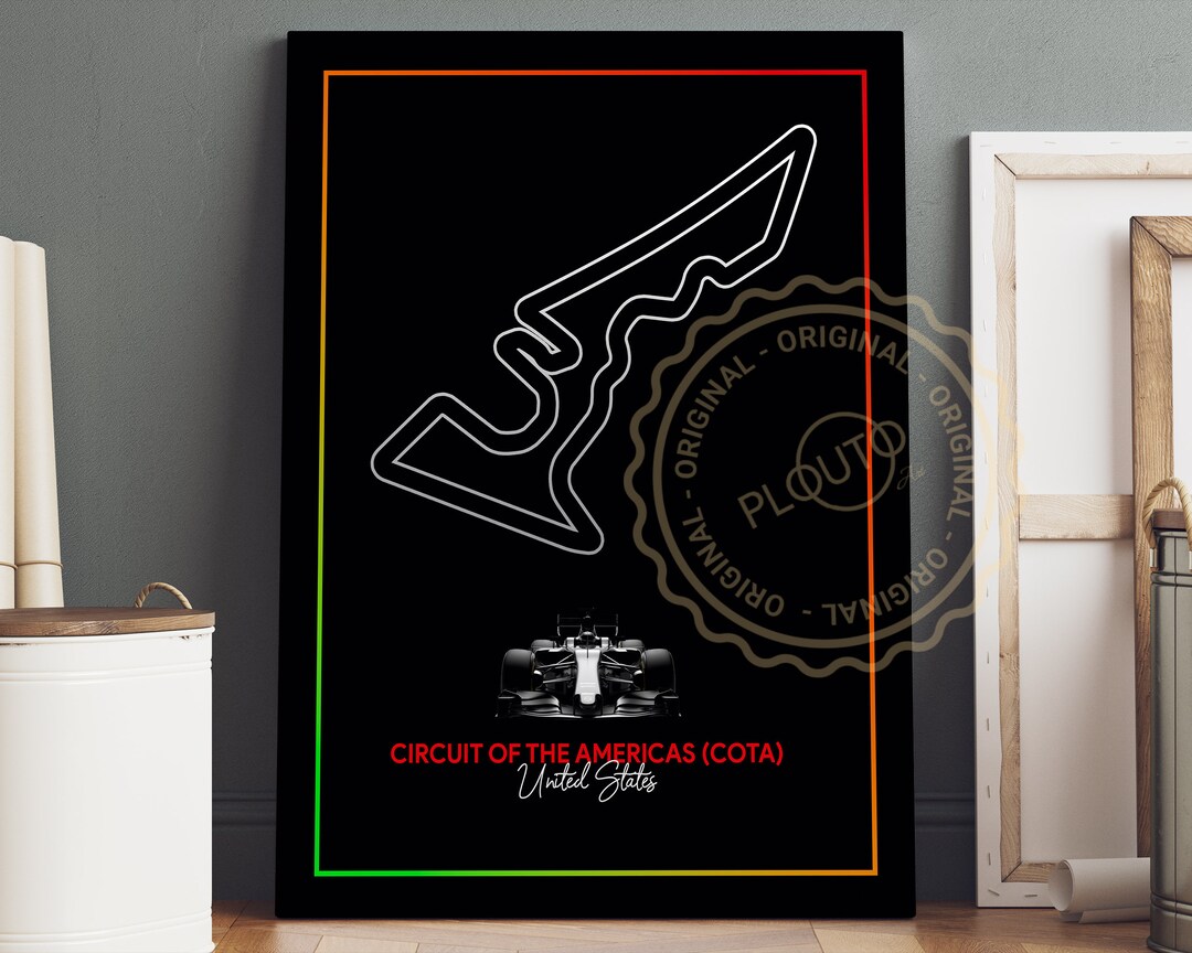 Formula 1 Circuit of the Americas COTA Circuit Poster Canvas - Etsy