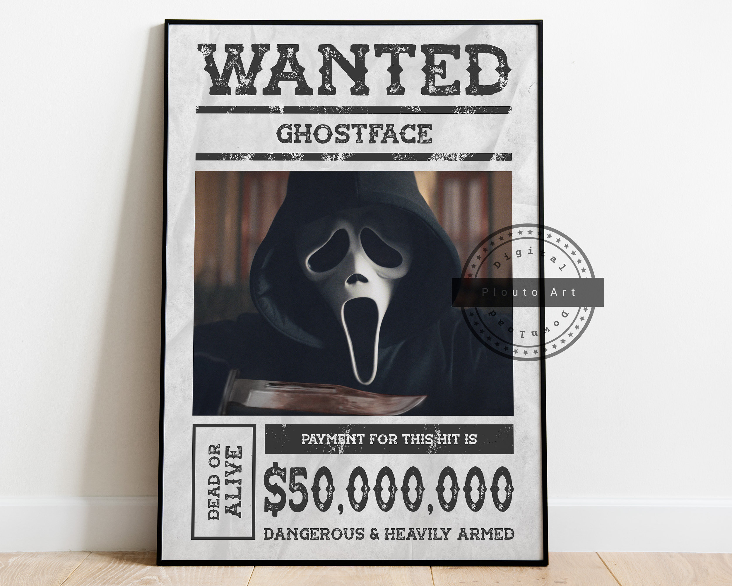 Printable Ghostface Wanted Poster Ghostface Poster Scream - Etsy Israel