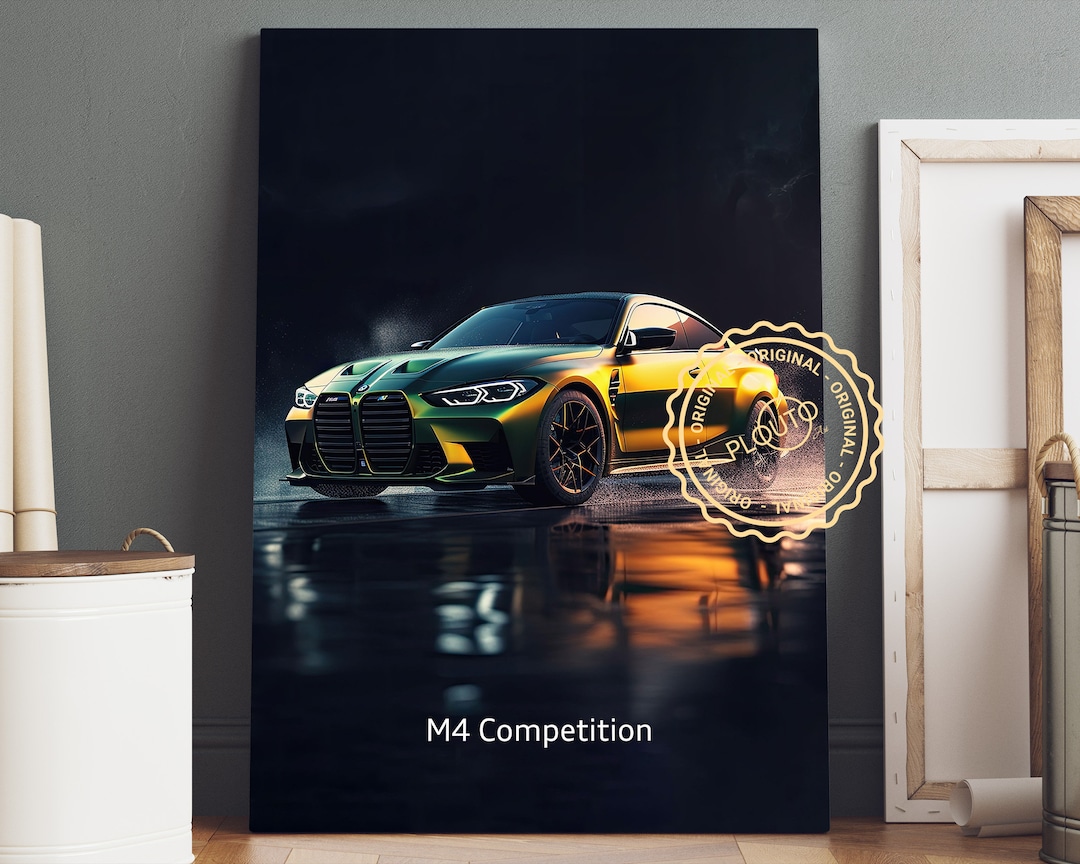 BMW M4 Competition Poster Canvas BMW M4 Competition Canvas - Etsy