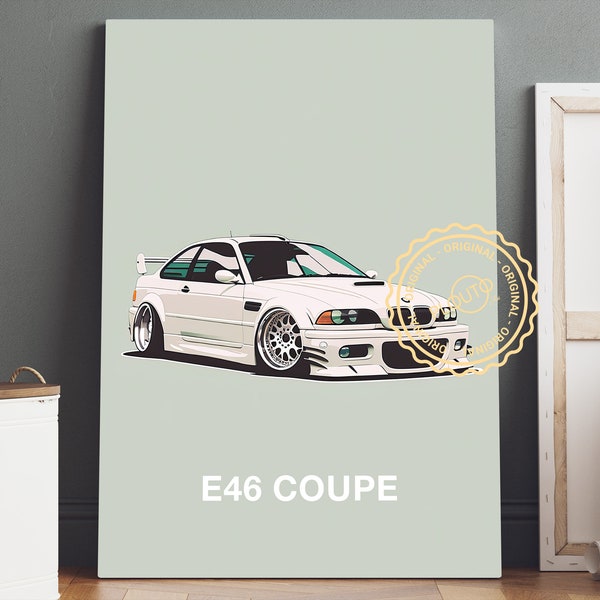 Bmw E46 Canvas Art - Etsy
