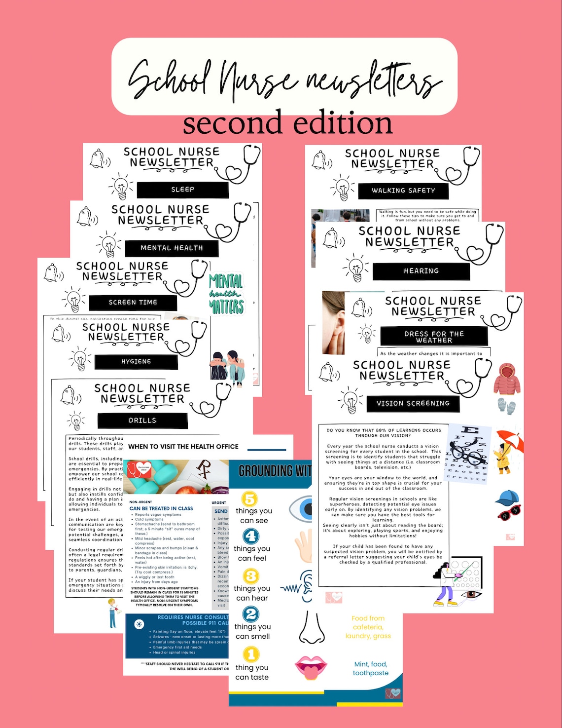 Second Edition School Nurse Newsletters - Etsy